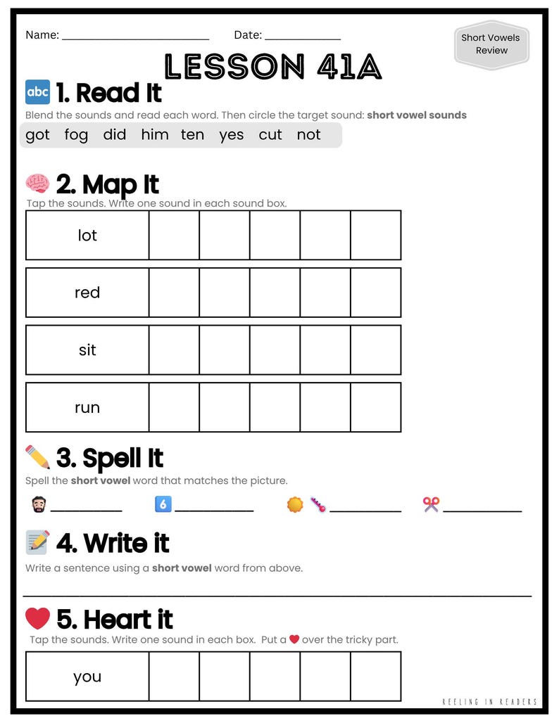 Ufli-inspired Phonics Practice Page | Science of Reading | 1st Grade - Etsy