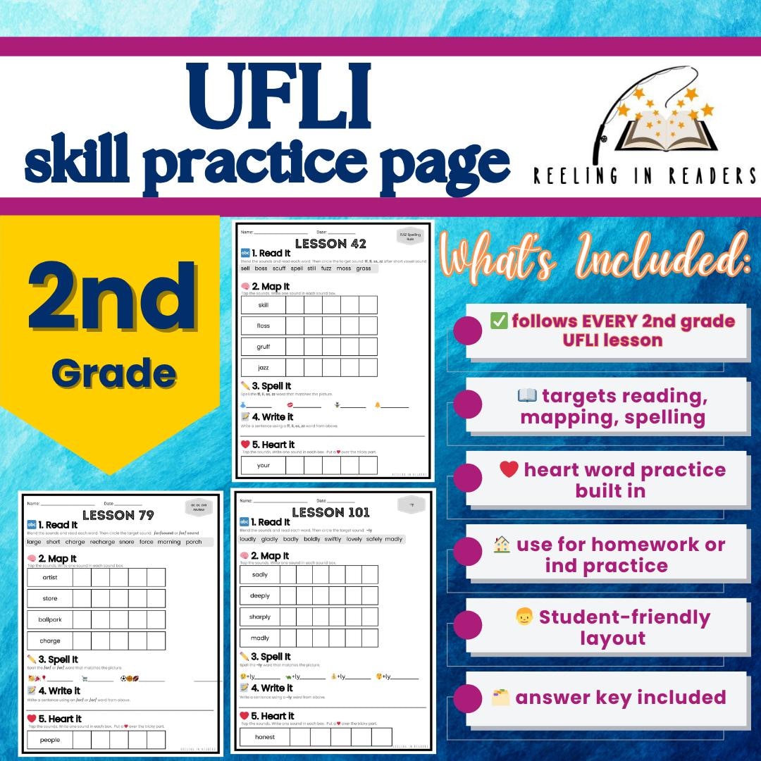 Ufli-inspired Phonics Practice Page | Science of Reading | 2nd Grade - Etsy