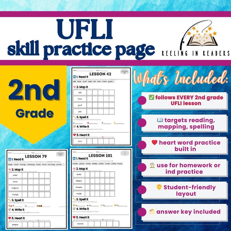 Ufli-inspired Phonics Practice Page | Science of Reading | 2nd Grade - Etsy