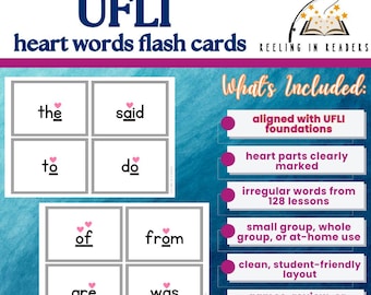 Heart Word Fluency Lines and Flash Cards: 110 Orthographically Mapped ...