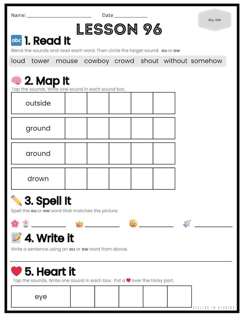 Ufli-inspired Phonics Practice Page | Science of Reading | 1st Grade - Etsy