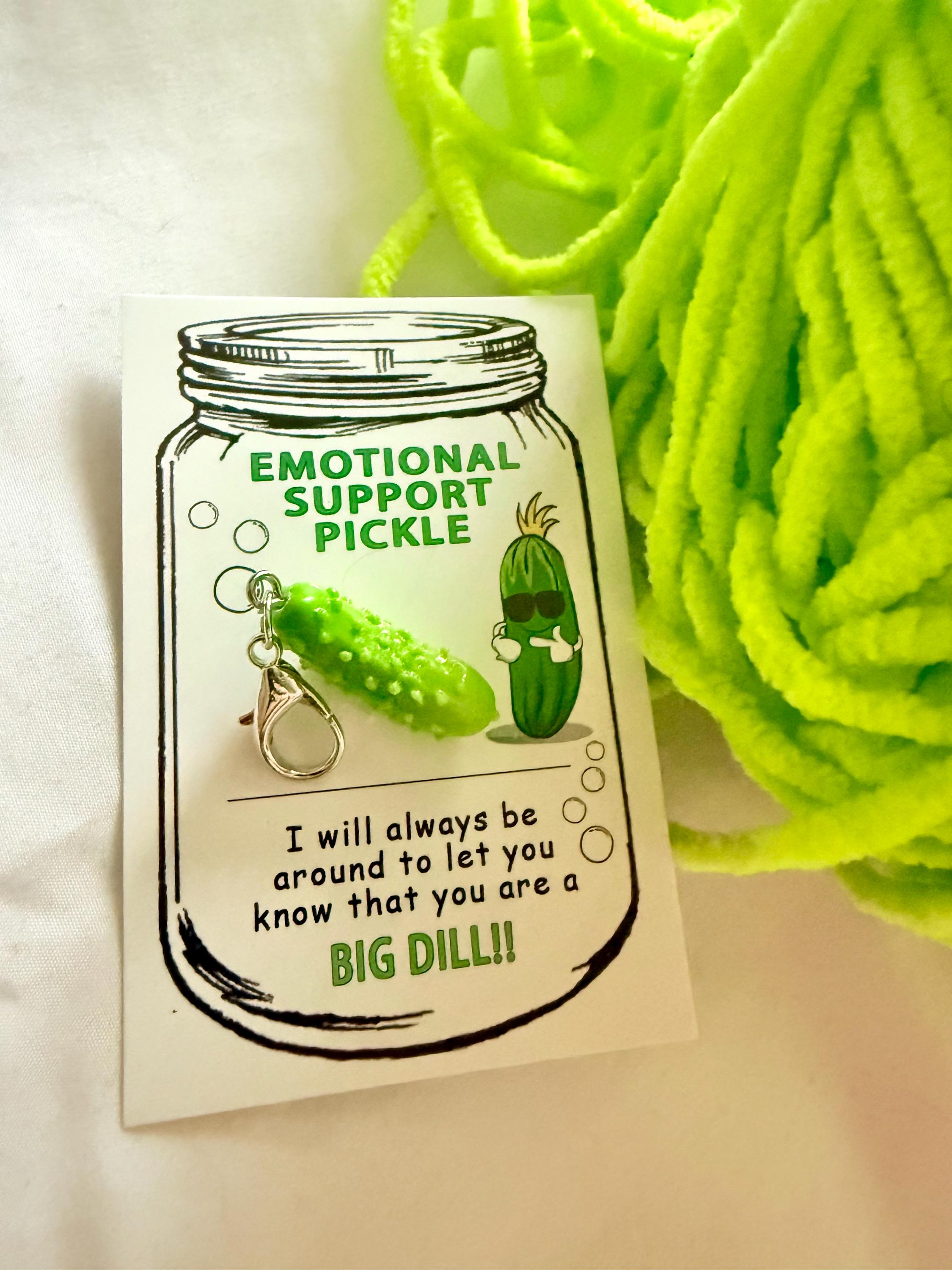 Emotional Support Pickle Stitch Marker for Crochet - Etsy