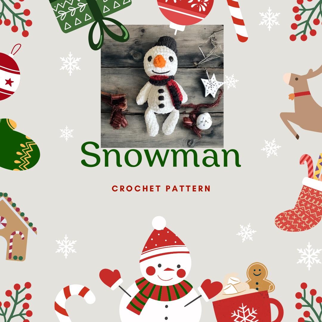 Snowman (low Sew) Crochet Pattern - Etsy