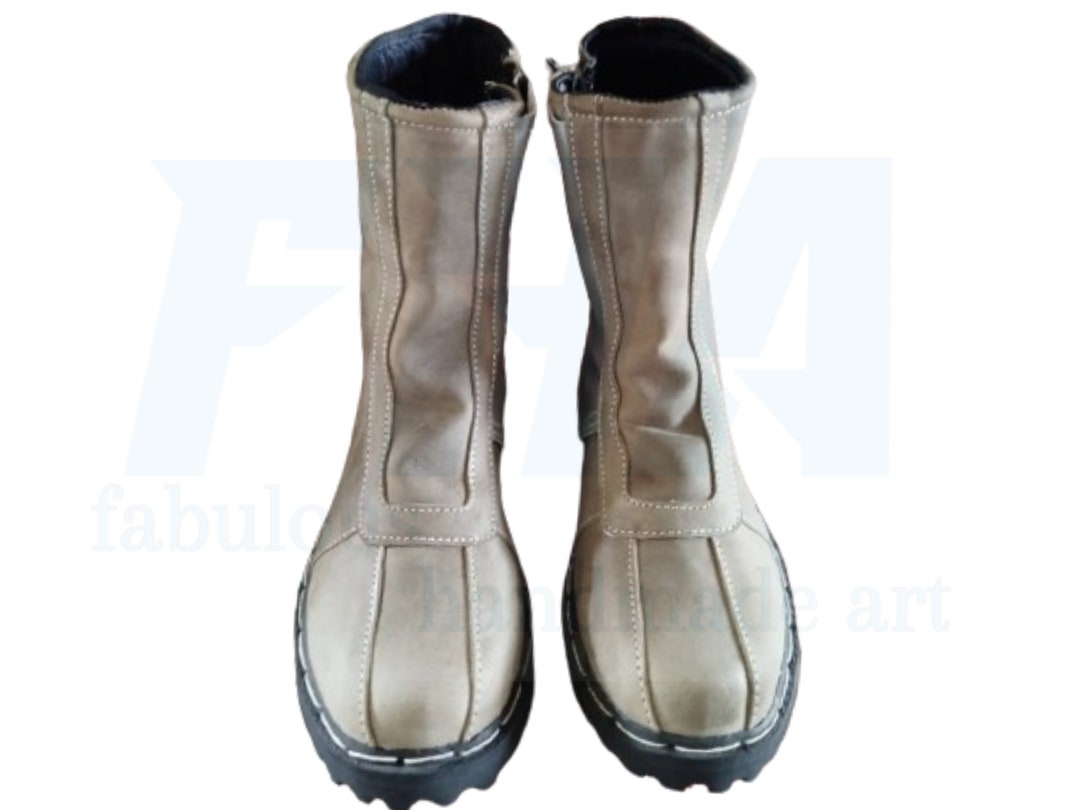 Mandalorian Boots, Din Djarin Leather Cosplay Shoes Handmade, Star Wars ...