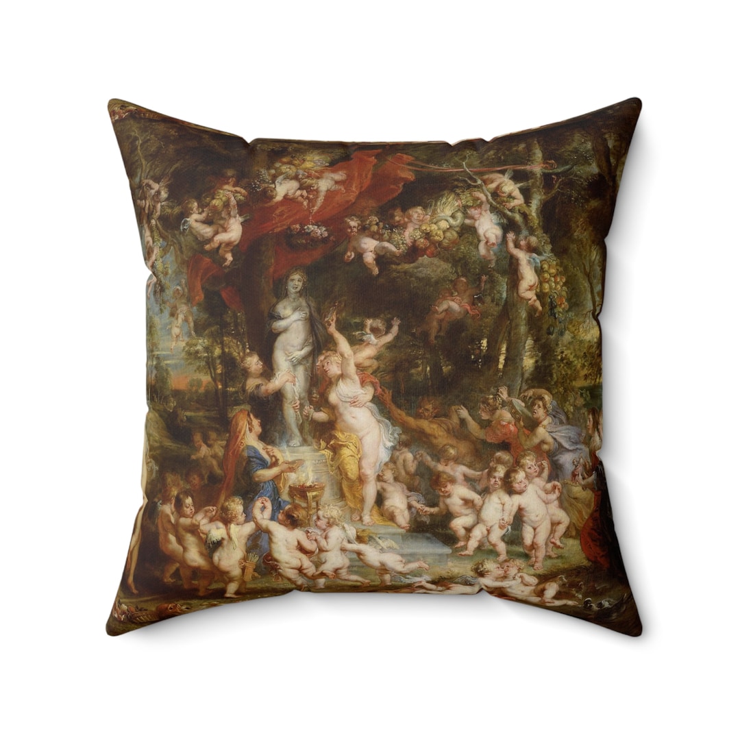 The Feast of Venus rubens Spun Polyester Square Pillow, Baroque Art ...