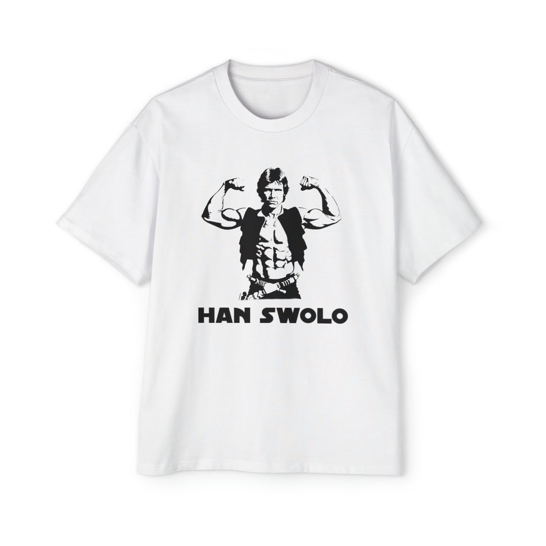 Han Swolo Oversized T-shirt, Star Wars Pump Cover, Star Wars Gym Tshirt ...