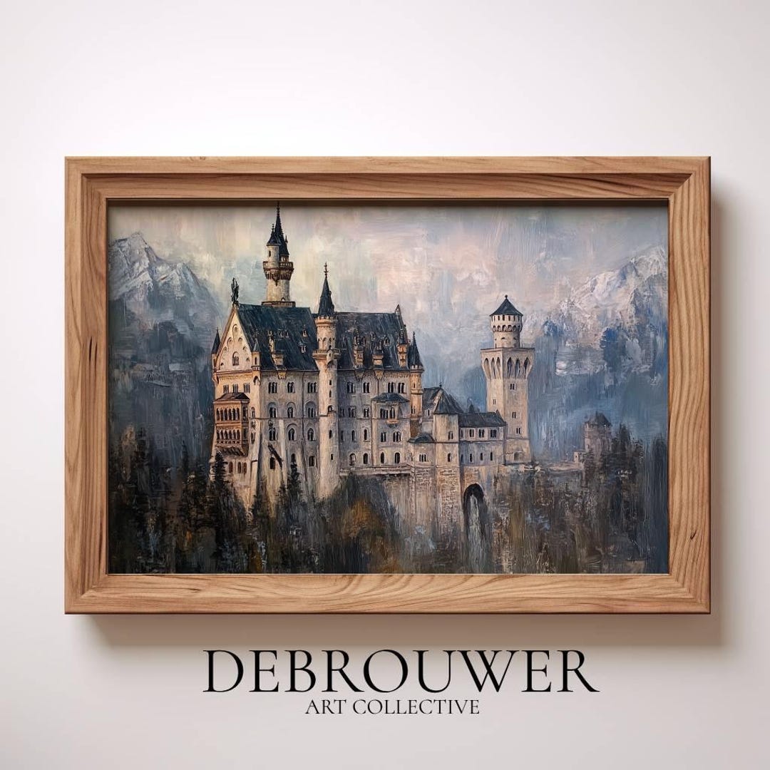 Neuschwanstein Castle Printable, Vintage Castle Wall Art, Country Home ...