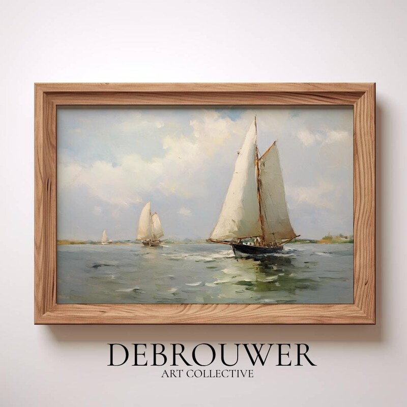 Rustic Sailboat Painting - Etsy