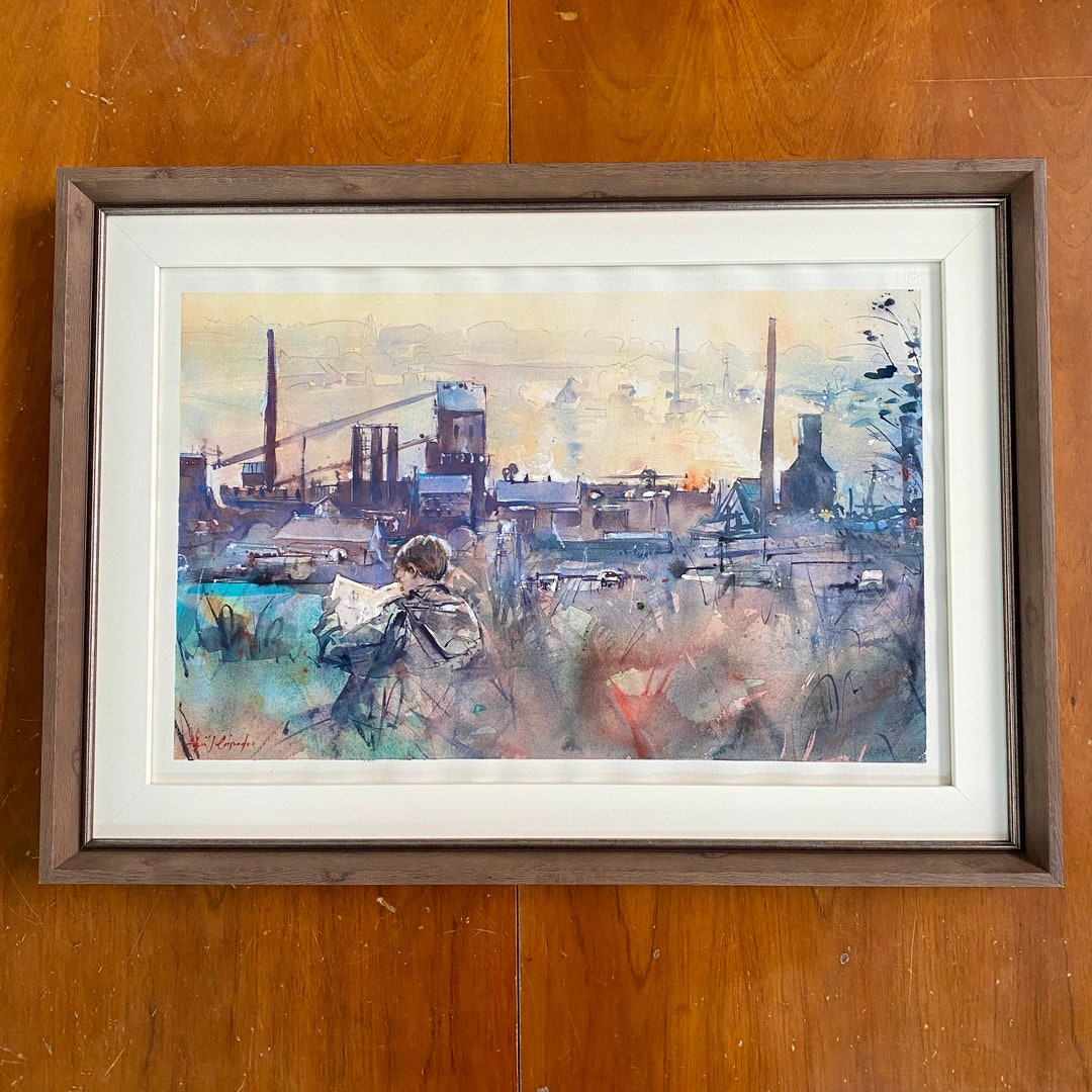 Kes, Ken Loach 1969 Movie, Adan Cespedes Original Watercolor Painting ...