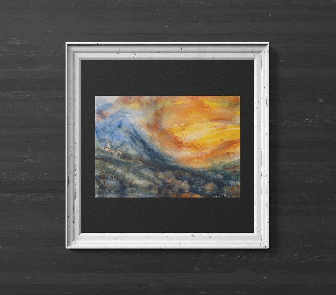 J. M. Willian Turner Style Sunset Landscape, Adan Cespedes Original ...