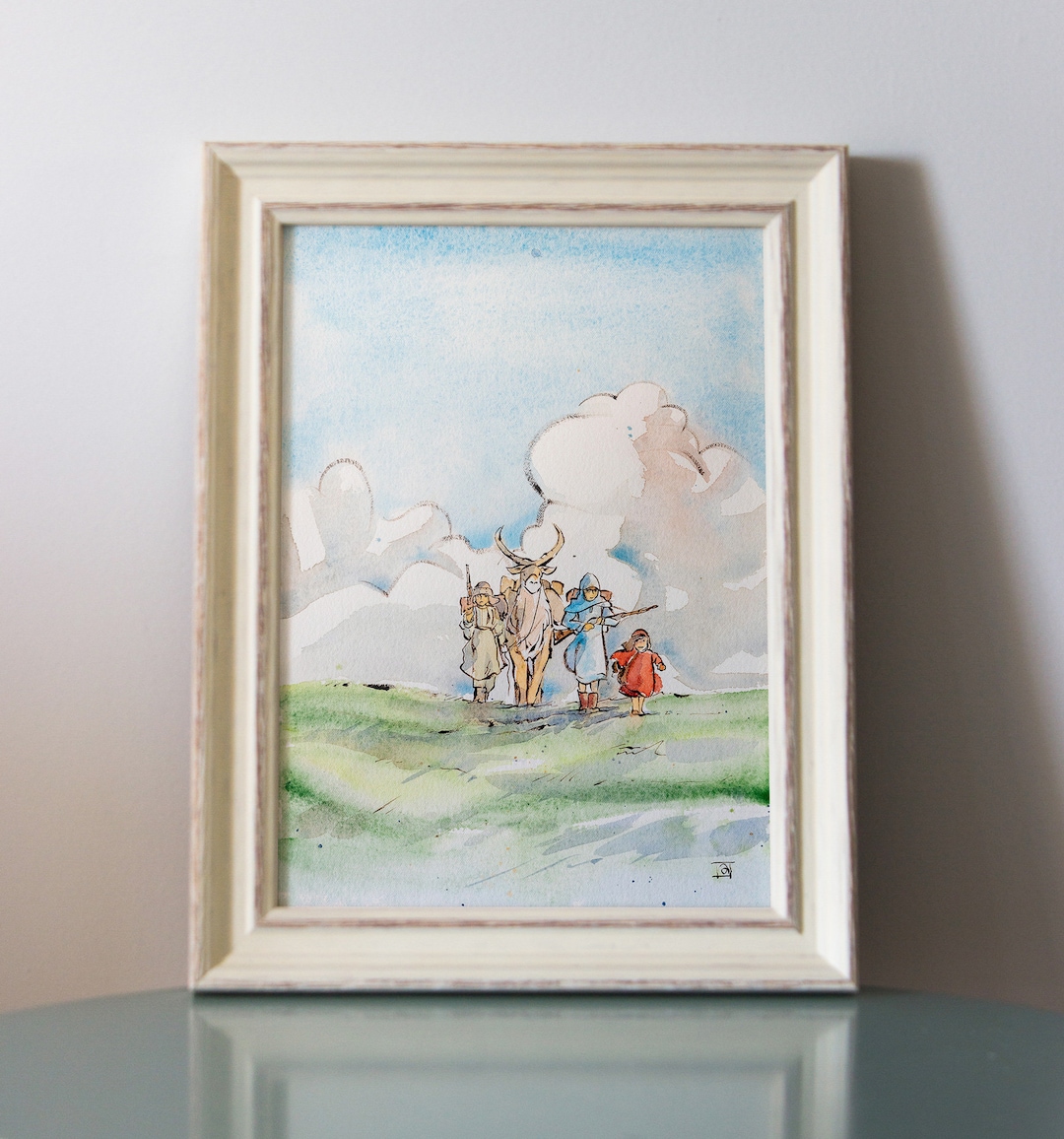 Shuna's Returning Home, Unique Watercolor Ink Fanart Illustration, Adan ...