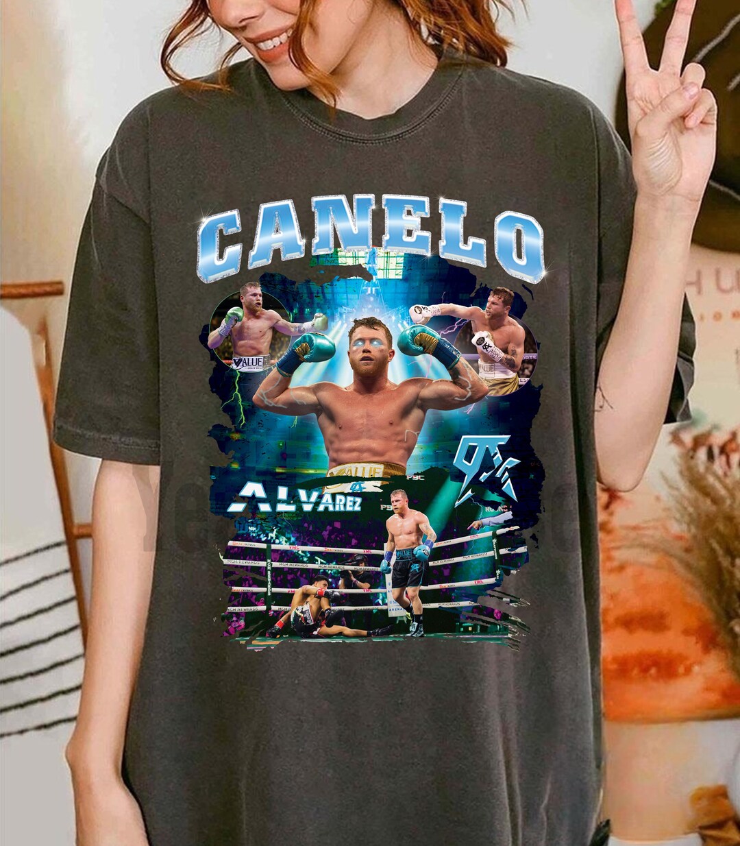 Canelo Alvarez Vintage 90s Graphic Style T-shirt, Canelo Alvarez Shirt ...