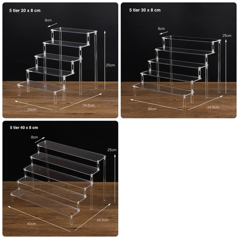 Acrylic Display Stand, Transparent Display Riser Rack for Cupcake ...