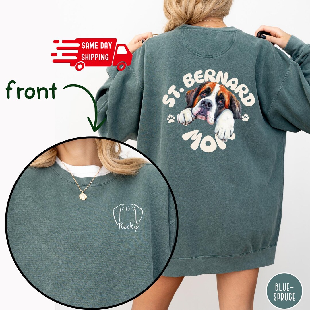 Personalized St Bernard Mom Sweatshirt, Bernie Mama, Bernard Lover ...
