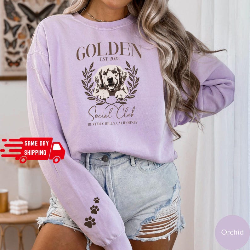 Golden Retriever Social Club Sweatshirt, Golden Retrieve Mom Sweater ...