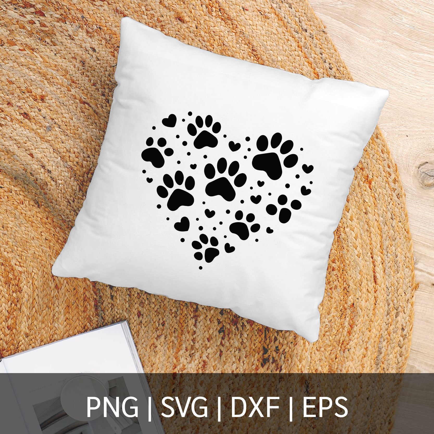 Dog Heart SVG, Paw Print Heart SVG, Dog Mama SVG, Cricut Cut File - Etsy