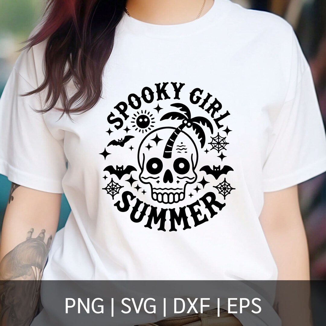 Halloween Summer Svg, Spooky Girl Svg, Summer Svg , Goth Svg , Cricut ...