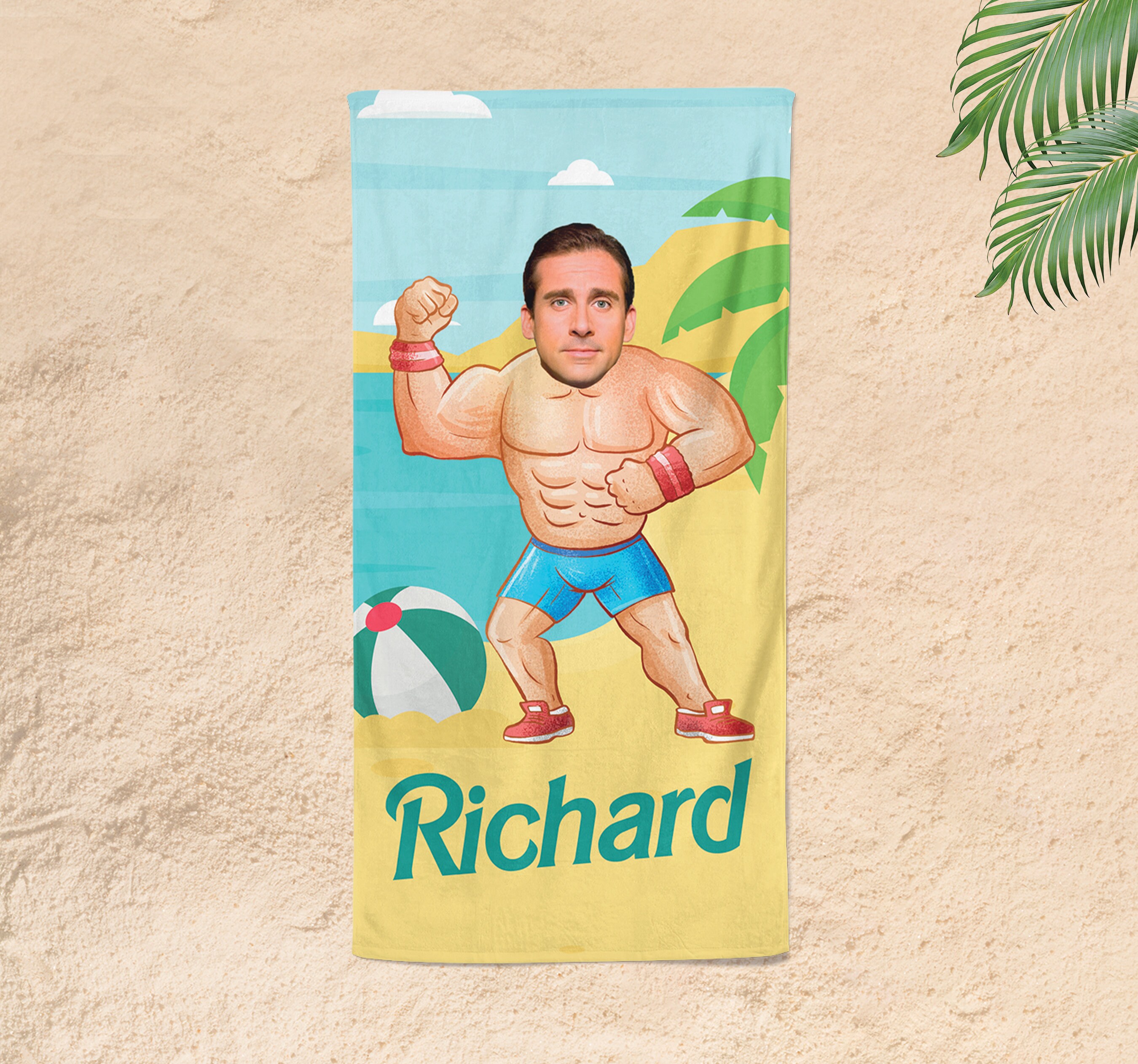Personalized Face Beach Towel: Custom Cotton Bath & Pool Towel - Etsy