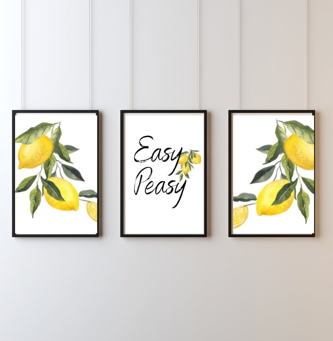4 Lemon Posters - Etsy