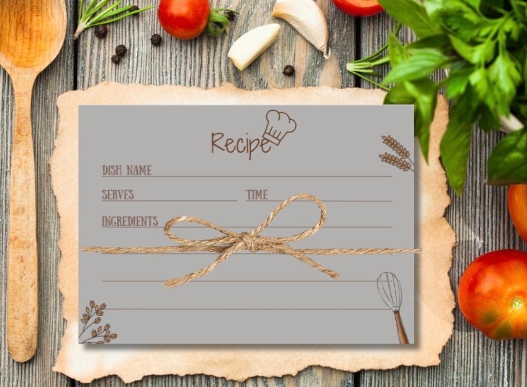 Printable Recipe Card - Etsy