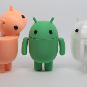 3D Printed Articulated Bugdroid Figure With Display Stand - Etsy