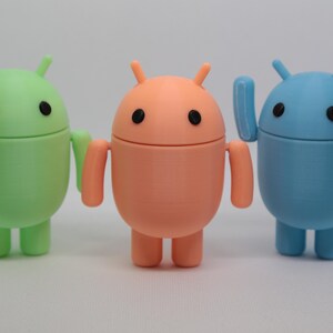 3D Printed Articulated Bugdroid Figure With Display Stand - Etsy