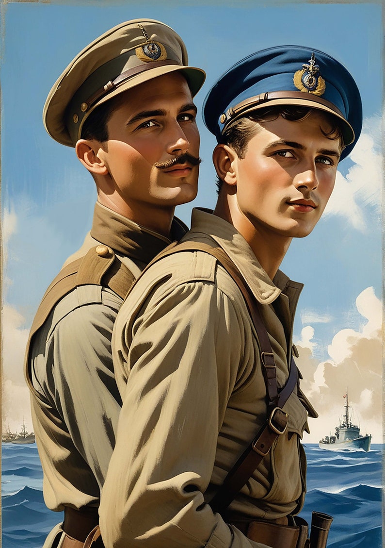 NAVY LOVERS, Vintage Style Poster, Art Print, - Etsy