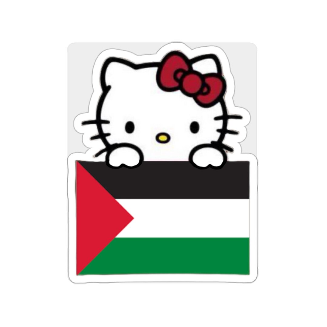 Hello Kitty Holding Palestine Flag - Etsy