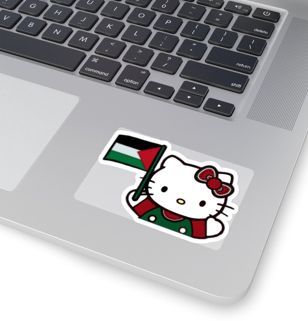 Hello Kitty Holding Palestine Flag Kiss-cut Stickers - Etsy