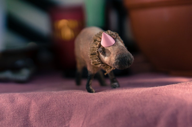 Cotton Hanging Capybara in Vintage Style, Animal Decoration, Spuncotton ...