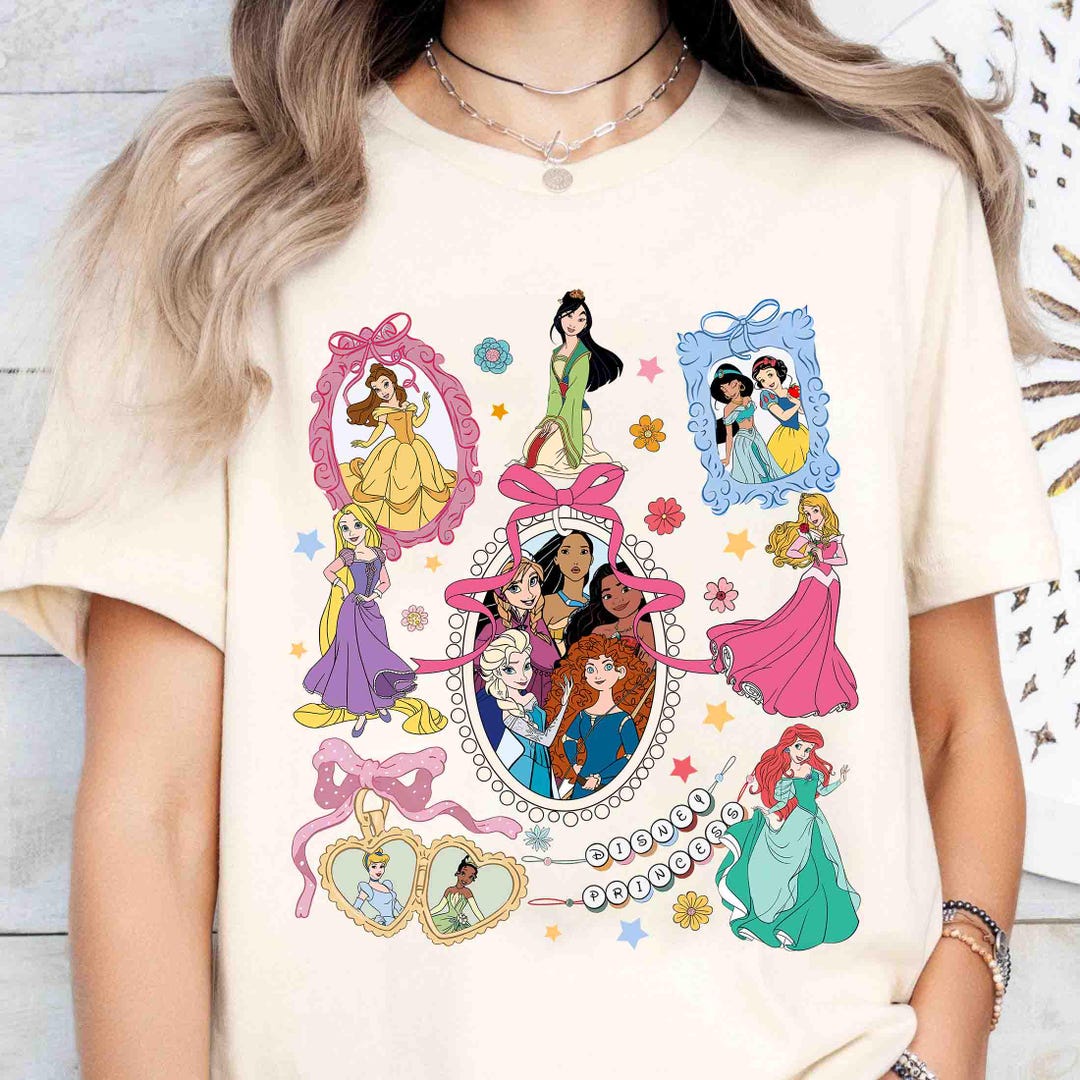 Retro Disney Princess Shirt, Coquette Disney Princess Tee, Magic ...