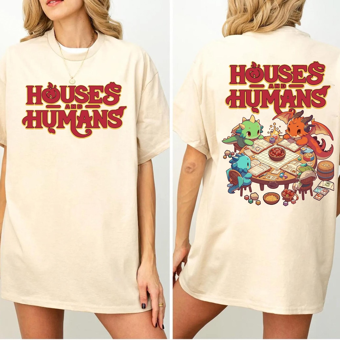 Houses and Humans D&D Shirt, Dungeons and Dragons Gift Tee for Men ...