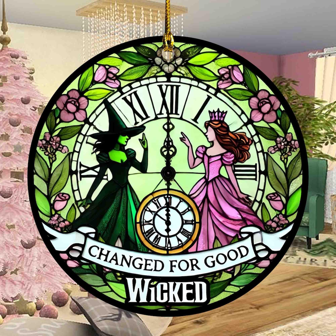 Elphaba and Glinda Besties Acrylic Suncatcher Ornament, Witches of Oz ...