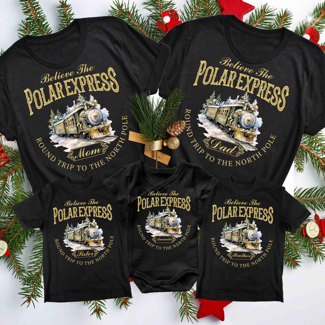 Custom Polar Express Shirt, Family Matching Christmas Shirt, Polar ...