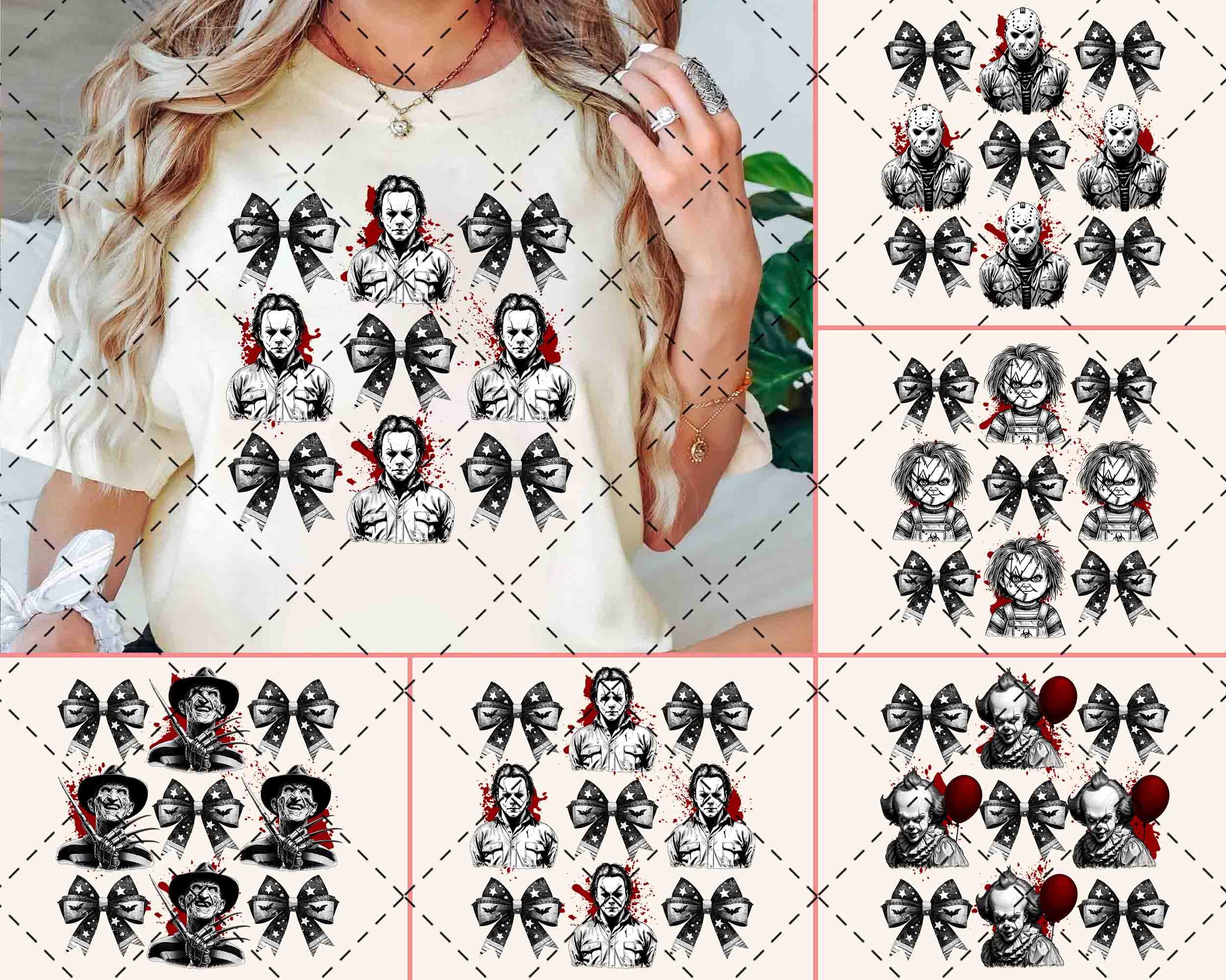 Halloween Horror Characters Png, Halloween Coquette Bow Png, Horror ...