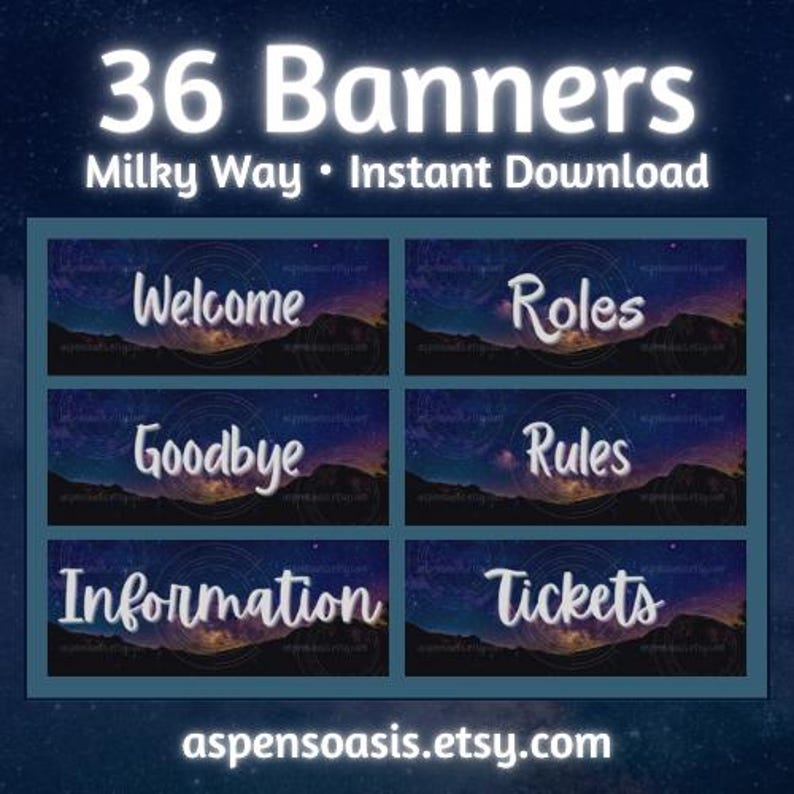 36 Discord Banners Milky Way Galaxy Blue Purple Black Welcome Goodbye ...
