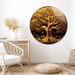 Golden Tree Tempered Glass Wall Art: Modern Home Decor - Etsy