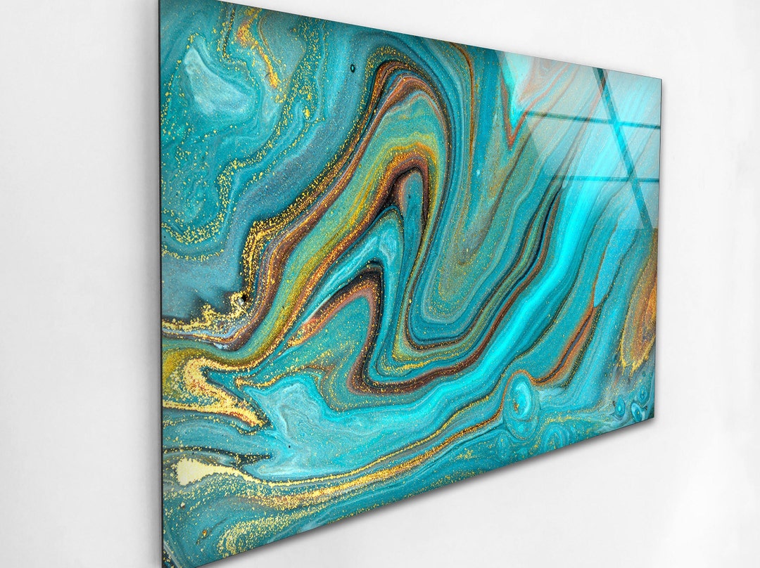 Tempered Glass Art Glass Printing Tempered Glass Wall Art Wall Decor Home Decor Abstract Wall