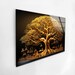 Golden Tree Tempered Glass Wall Art: Modern Home Decor - Etsy