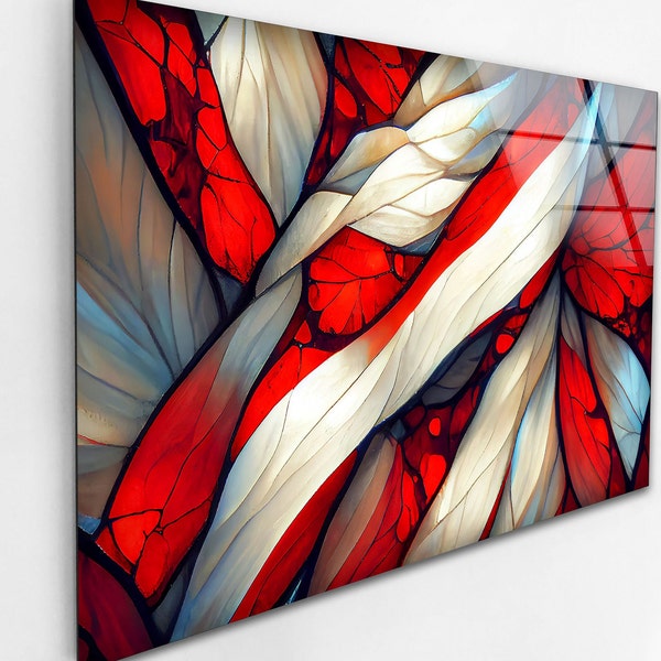 Red Art Glass - Etsy