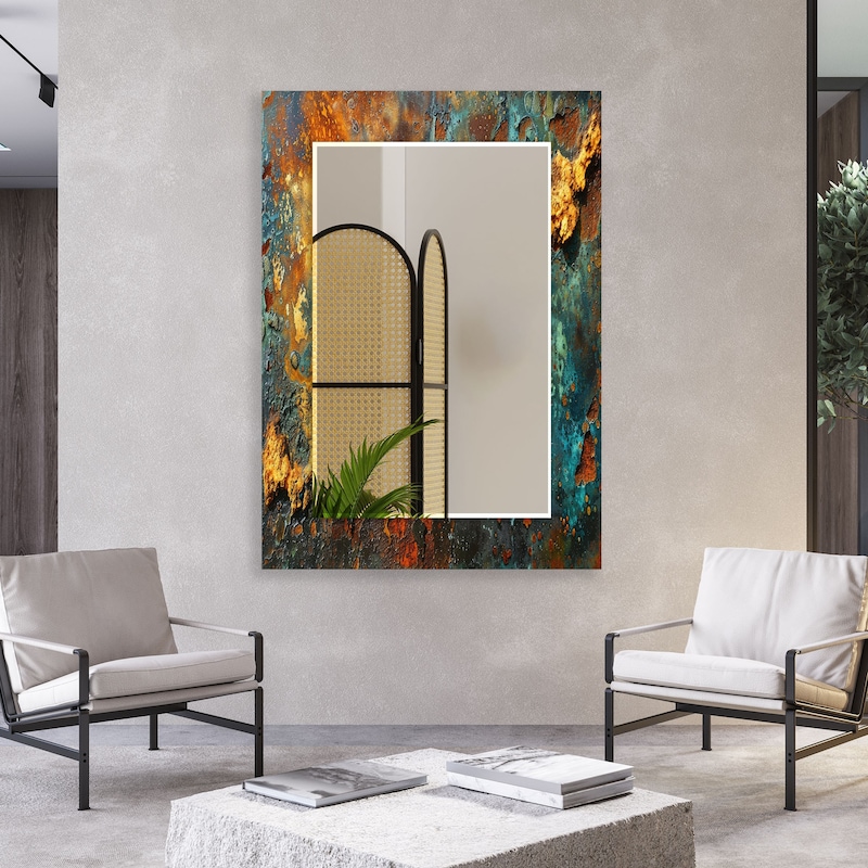 Copper Wall Art Mirror - Etsy UK