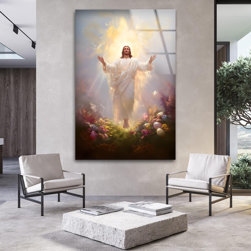 Quadro in vetro raffigurante gesù - Etsy Italia