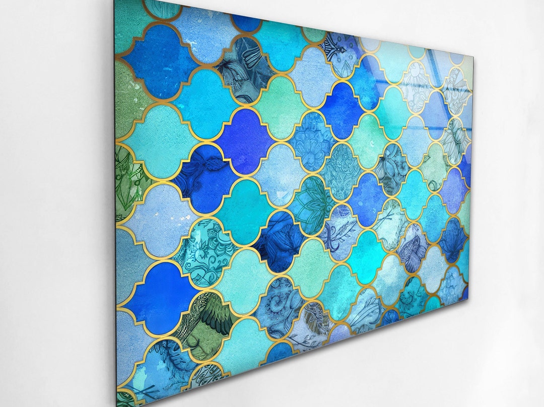 Tempered Glass Art Glass Printing Art Tempered Glass Wall Art Glass Wall Decor Stained Tile