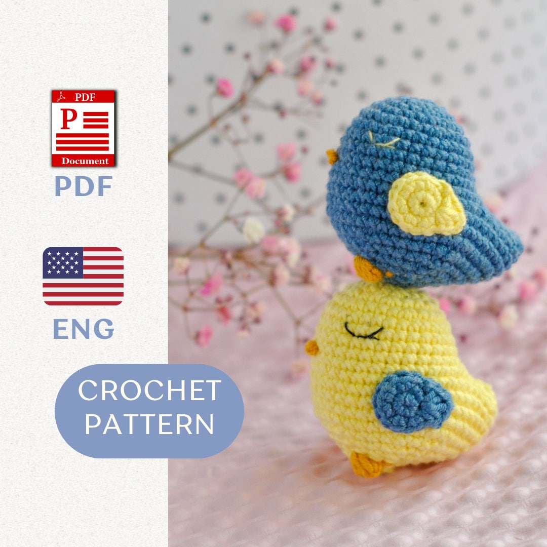 BIRD CROCHET PATTERN Amigurumi Cute Spring Bird Keychain Tutorial - Etsy