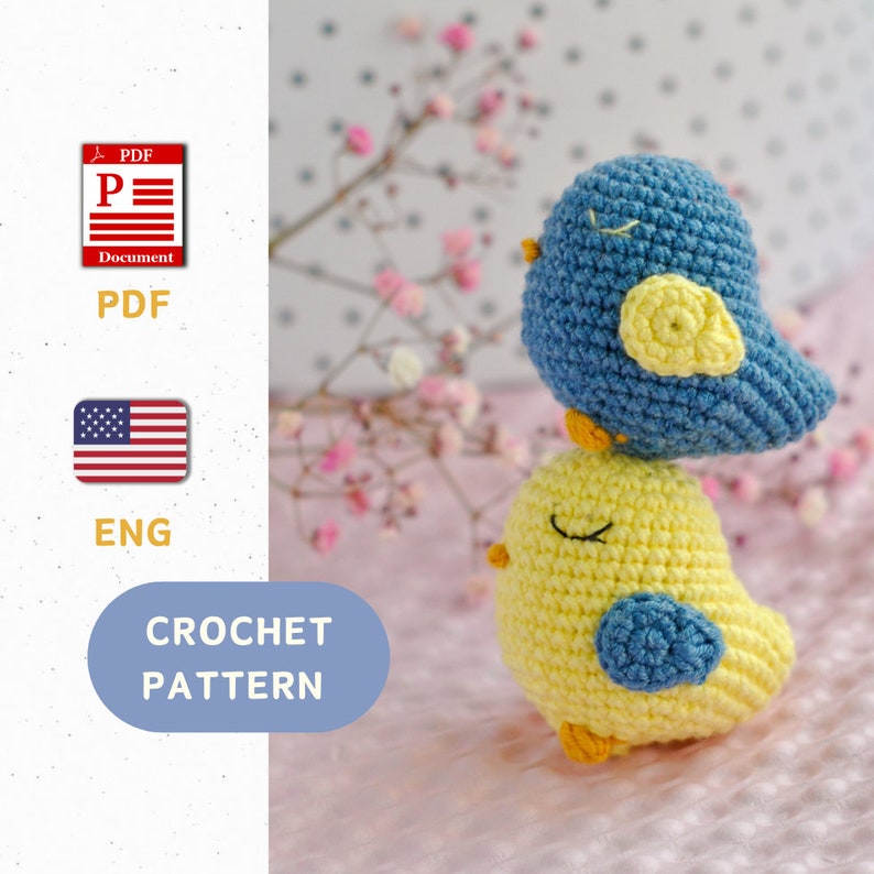 BIRD CROCHET PATTERN Amigurumi Cute Spring Bird Keychain Tutorial - Etsy