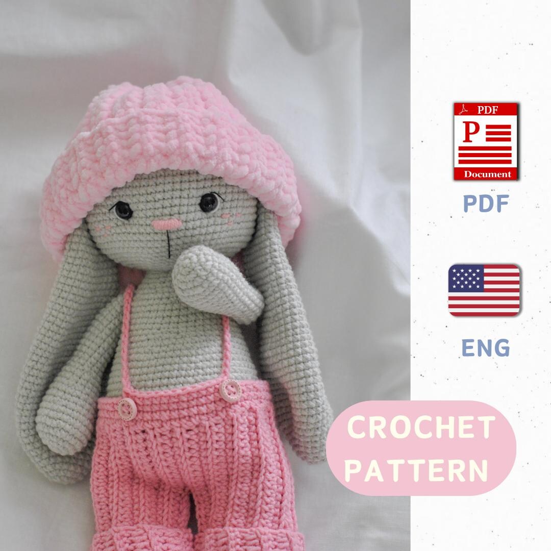 Large Bunny Crochet Pattern, Crochet Bunny With the Long Ears ...