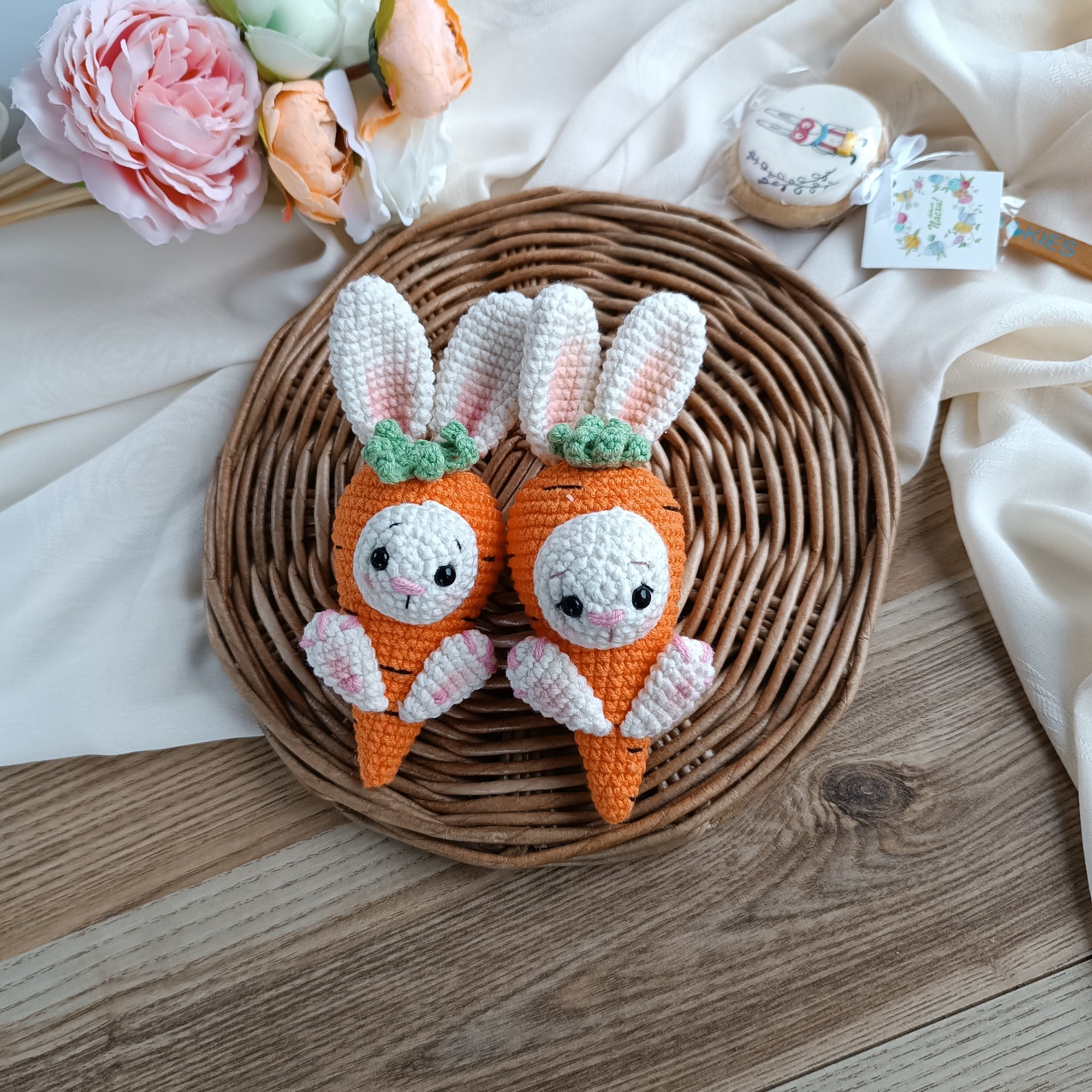 Easter Bunny Carrot Crochet Pattern, Amigurumi Toy Pattern for Rabbit ...