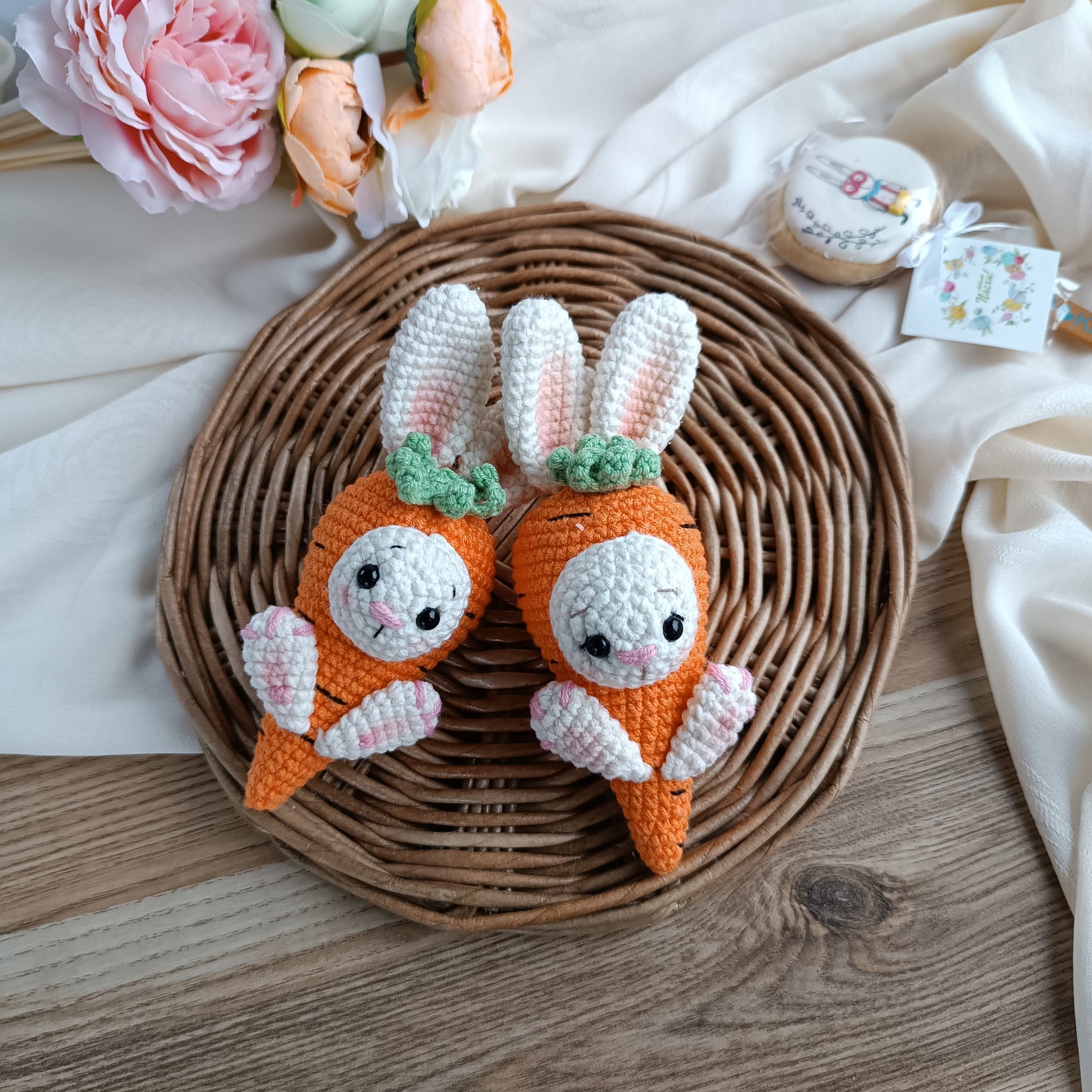 Easter Bunny Carrot Crochet Pattern, Amigurumi Toy Pattern for Rabbit ...
