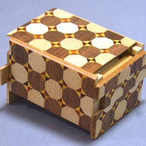 Japanese Handmade Wooden Puzzle Box,japanese Secret Box,2.7cm 12 Times ...