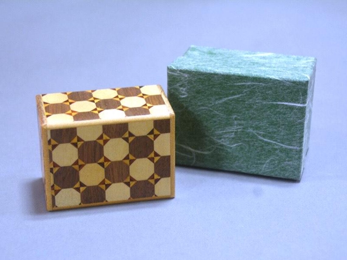 Japanese Handmade Wooden Puzzle Box,japanese Secret Box,2.7cm 12 Times ...